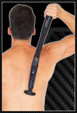 INTELLIMAX™ PRO Back Hair Shaver with 2 Shock Absorber Flex Heads, Pow ...